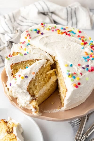 Perfect Vanilla Cake (from scratch!) - House of Nash Eats