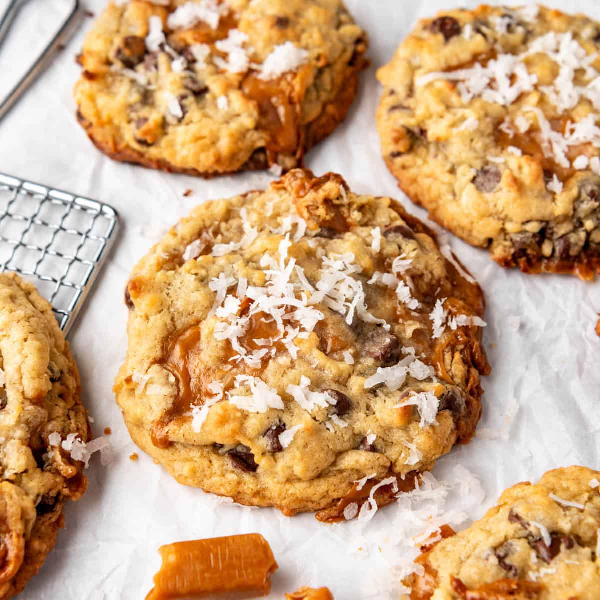 Levain Copycat Caramel Coconut Cookies - House of Nash Eats