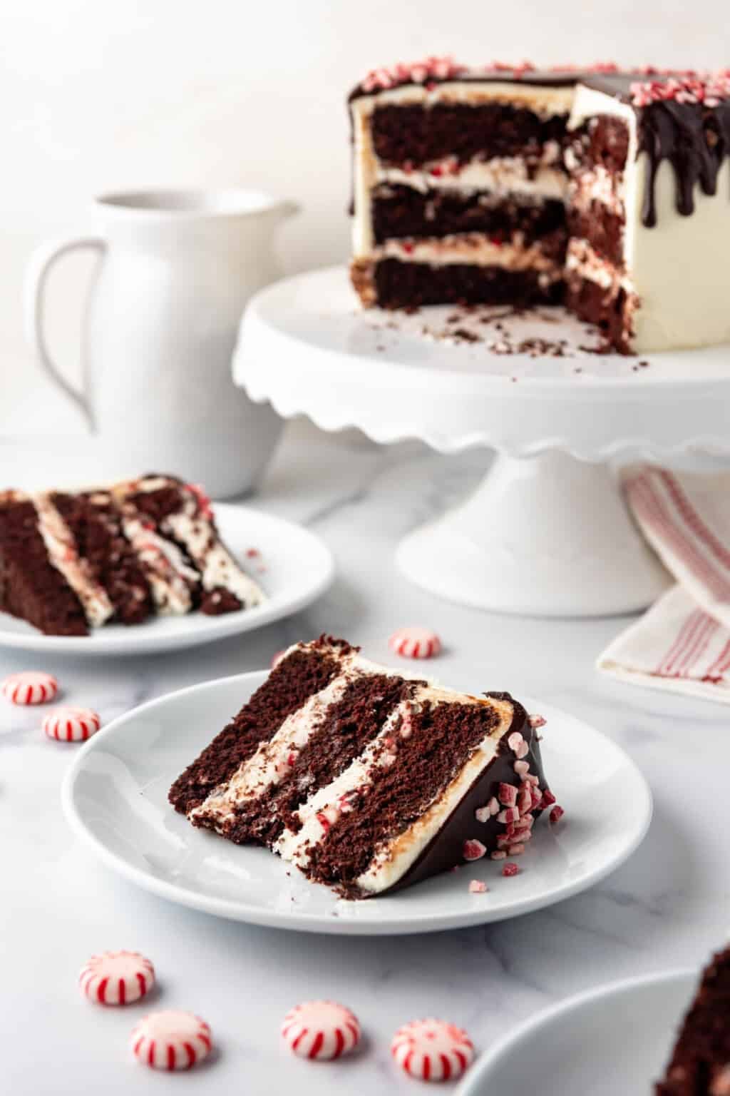 Peppermint Bark Cake - House of Nash Eats