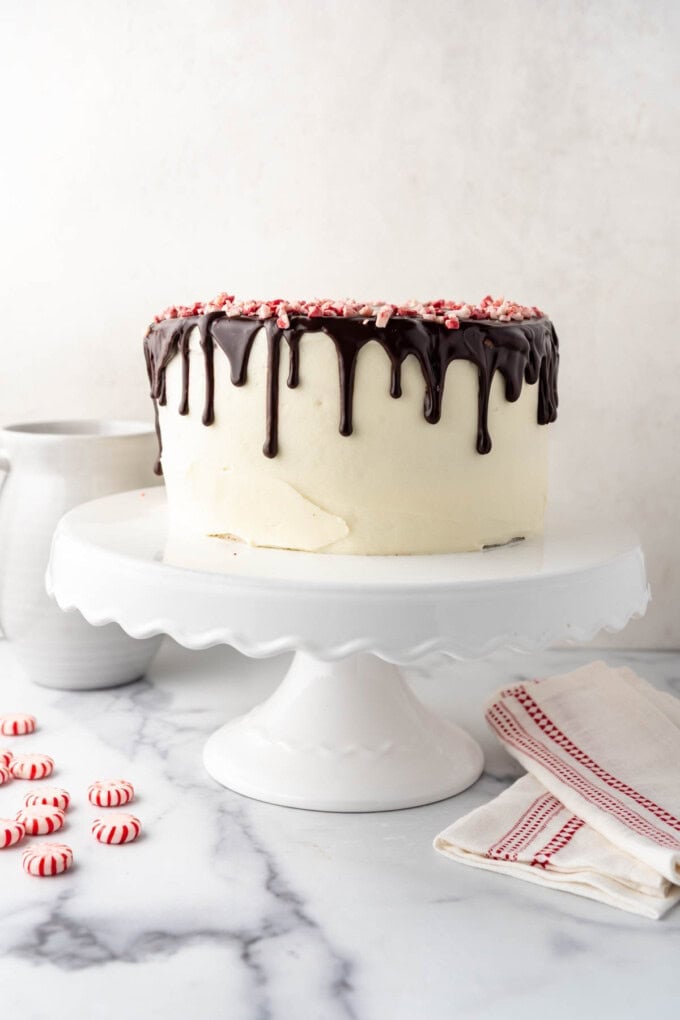 Peppermint Bark Cake - House of Nash Eats